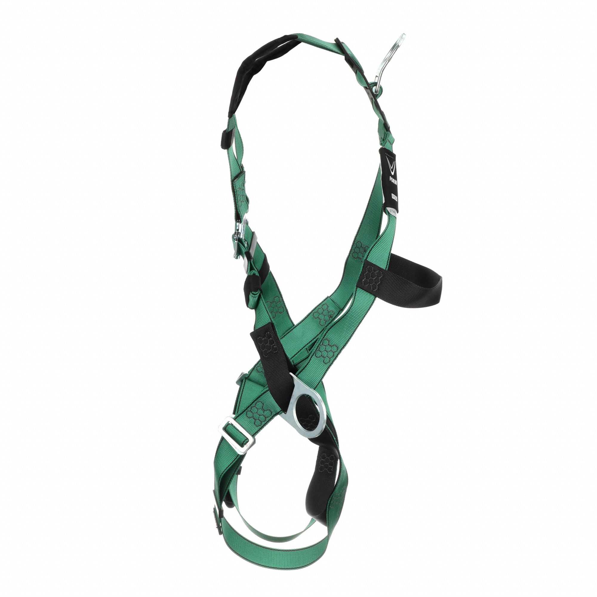 MSA Full Body Harness: Positioning, Vest Harness, Back/Hips, Stainless ...