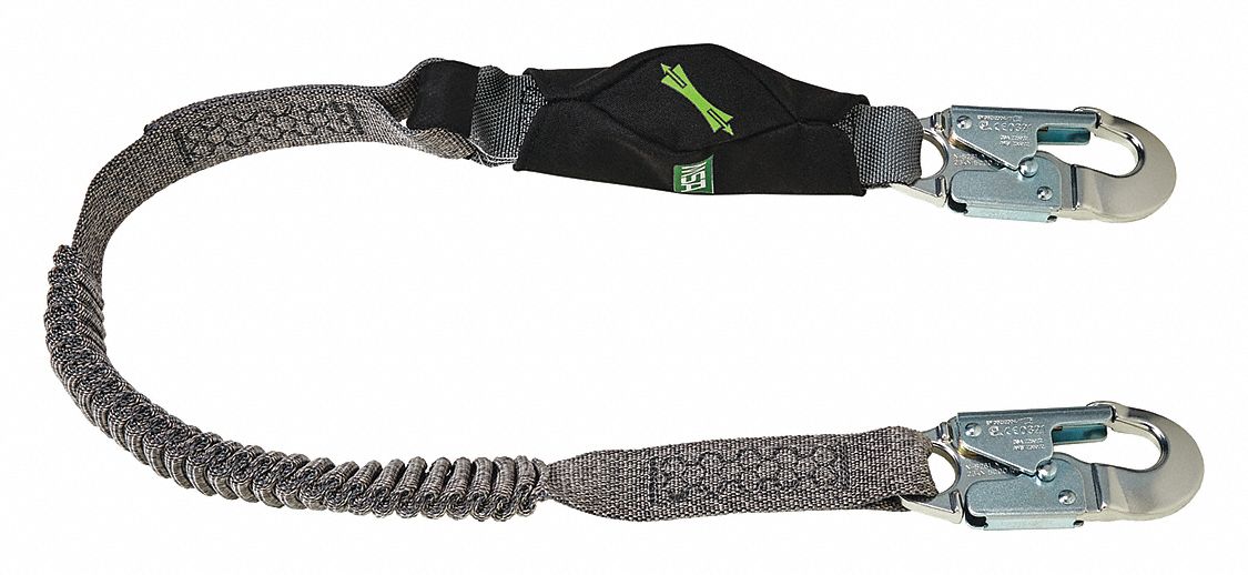 MSA, Shock Pack, Aluminum Snap Hook, Shock-Absorbing Lanyard - 197EH7 ...
