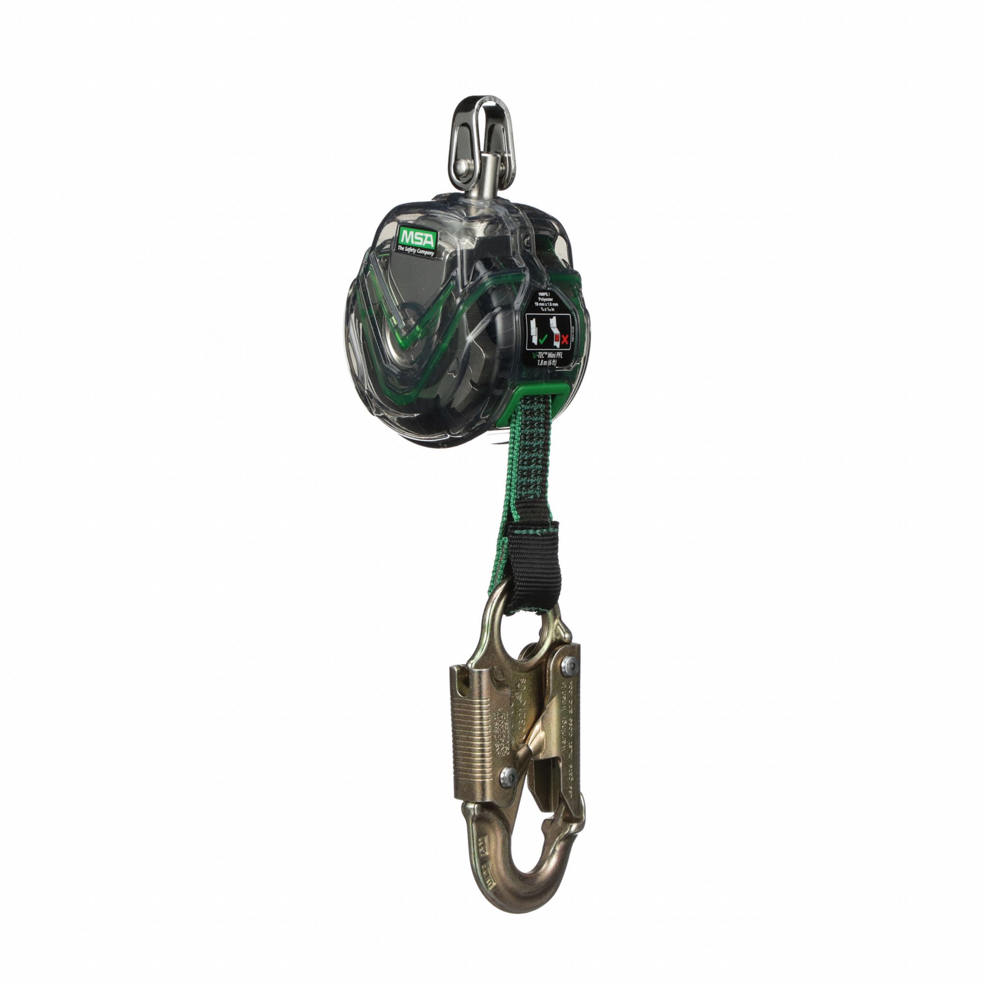 MSA, 2 1/2 inStainless Steel Carabiner Anchor, Harness Steel Snap Hook ...