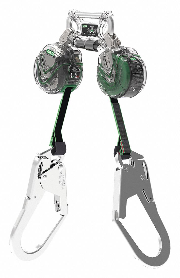 MSA, 2 1/2 in Steel Snap Hook Anchor, Harness Aluminum Snap Hook, Self ...