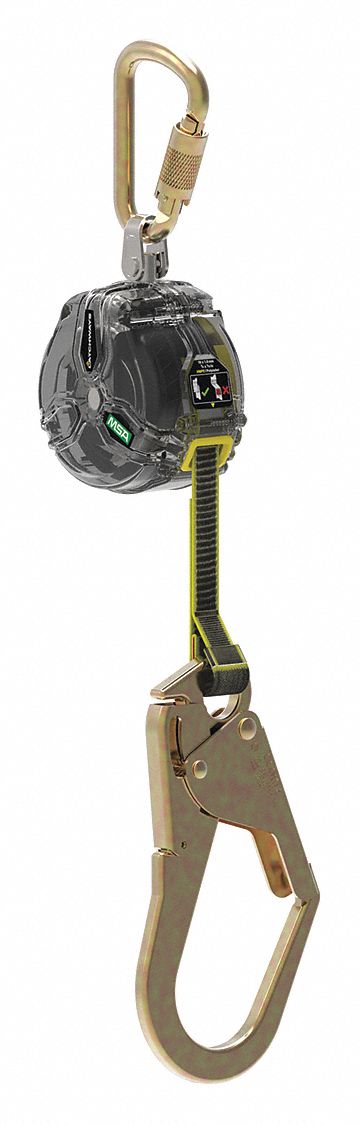 MSA Msa 63013-00F Msa Self-Retracting Lifeline: 310 lb Wt Capacity, 10 ...