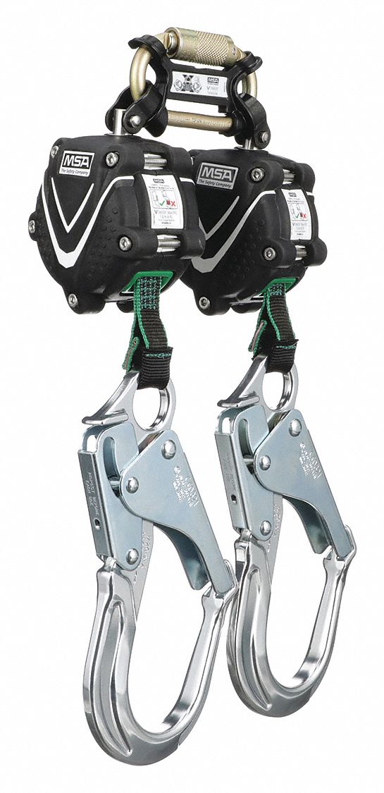 MSA, 2 1/2 in Stainless Steel Carabiner Anchor, Harness Aluminum Snap ...