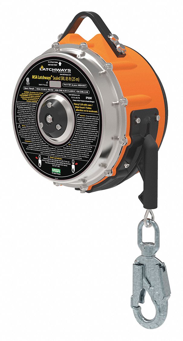 MSA, Stainless Steel Carabiner Anchor, Harness Steel Snap Hook, Self ...