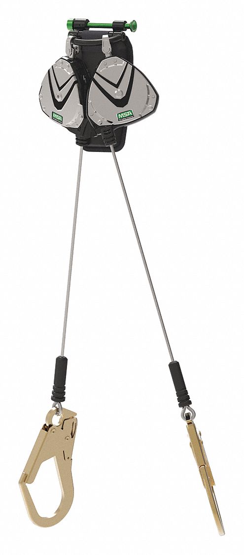 MSA, 2 1/2 inAluminum Snap Hook Anchor, Harness Steel Quick-Connect ...