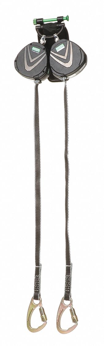 MSA, 2 1/2 in Aluminum Snap Hook Anchor, Harness Steel Quick-Connect ...