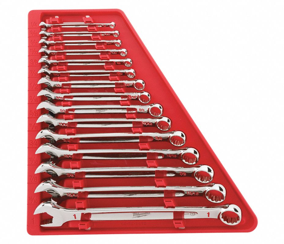 MILWAUKEE Juego de Llaves Combinadas 15 herramientas - Juegos de Llaves Combinadas - 197V56 | 48 ...