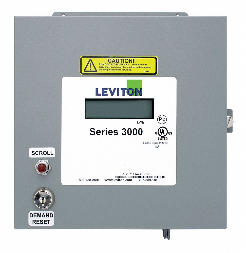 LEVITON Power Meter, 200 Amps, Accuracy: ±1.00% - 19C705|3N48D-021 ...