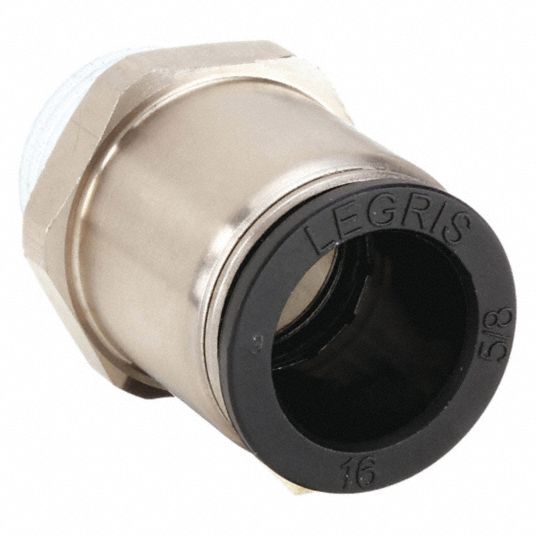 LEGRIS, 16 mm OD x 1/2 in Pipe Size, Push-to-Connect x MBSPT, Push-Fit Adapter Fitting - 19D040 ...