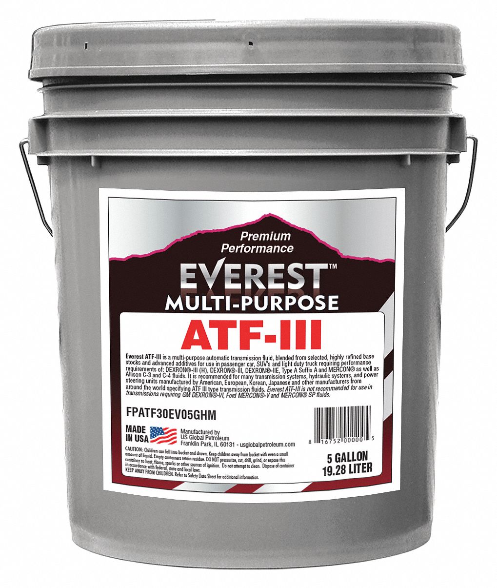 Auto. Transmission Fluid,DEX/MERC,5 Gal - Grainger