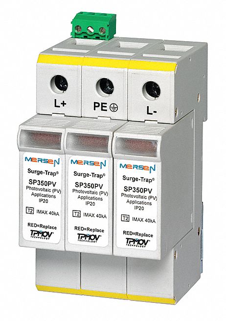 MERSEN, Photovoltaic Phase, 600V DC, Surge Protection Device - 19D577 ...