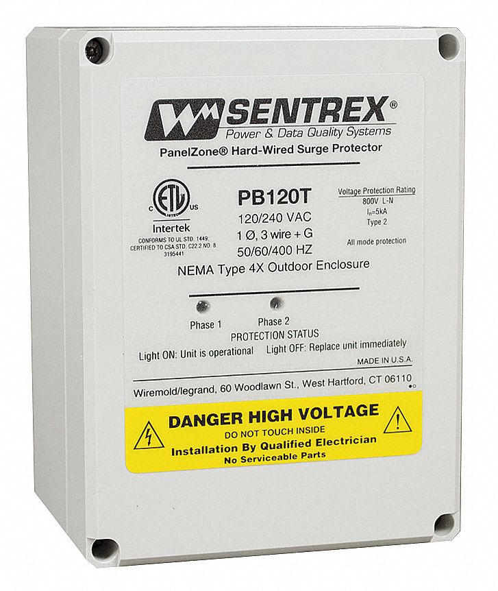 LEGRAND Surge Protection Device: Single Phase, 120/240V AC - 19D592 ...