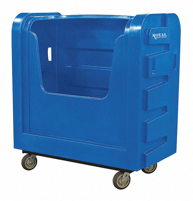 ROYAL BASKET TRUCKS, Blue, (4) Swivel, Bulk Linen Cart - 19D631|G36-BLX ...