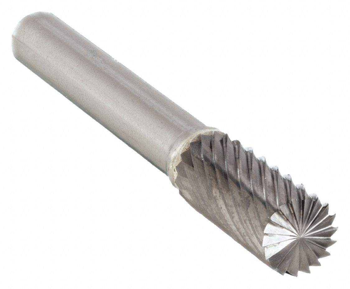 Carbide Bur, Length of Cut 3/4 in, Overall Length 2 1/2 in, Trade ...