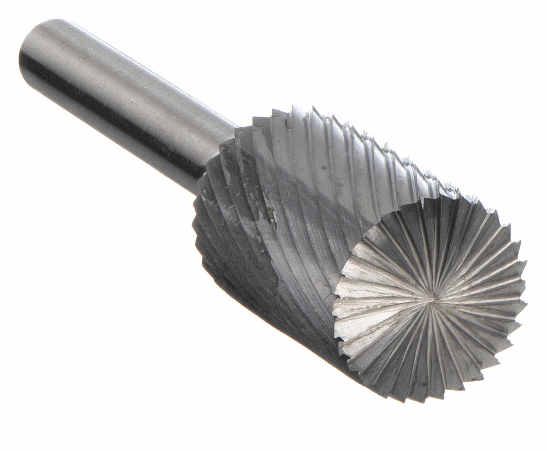 Carbide Bur, Length of Cut 1 in, Overall Length 2 3/4 in, Trade Number ...