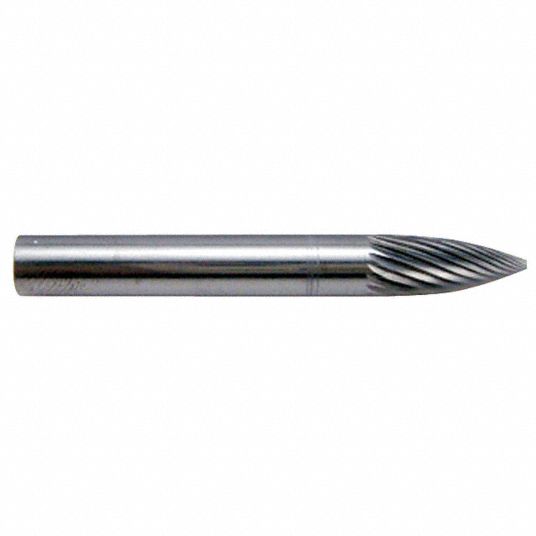 Carbide Bur, Length of Cut 5/8 in, Overall Length 2 in, Trade Number SH ...