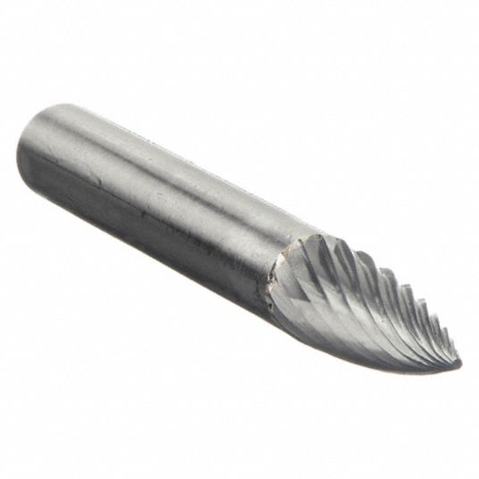 Carbide Bur, Length of Cut 1/2 in, Overall Length 2 in, Trade Number SG ...