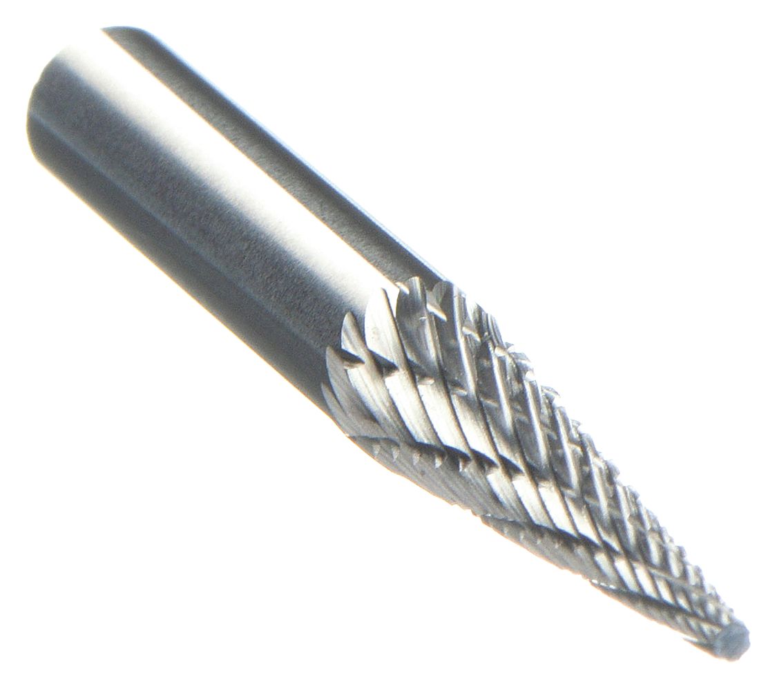 Pointed-End Cone, SM-3, Carbide Bur - 19D903|19D903 - Grainger