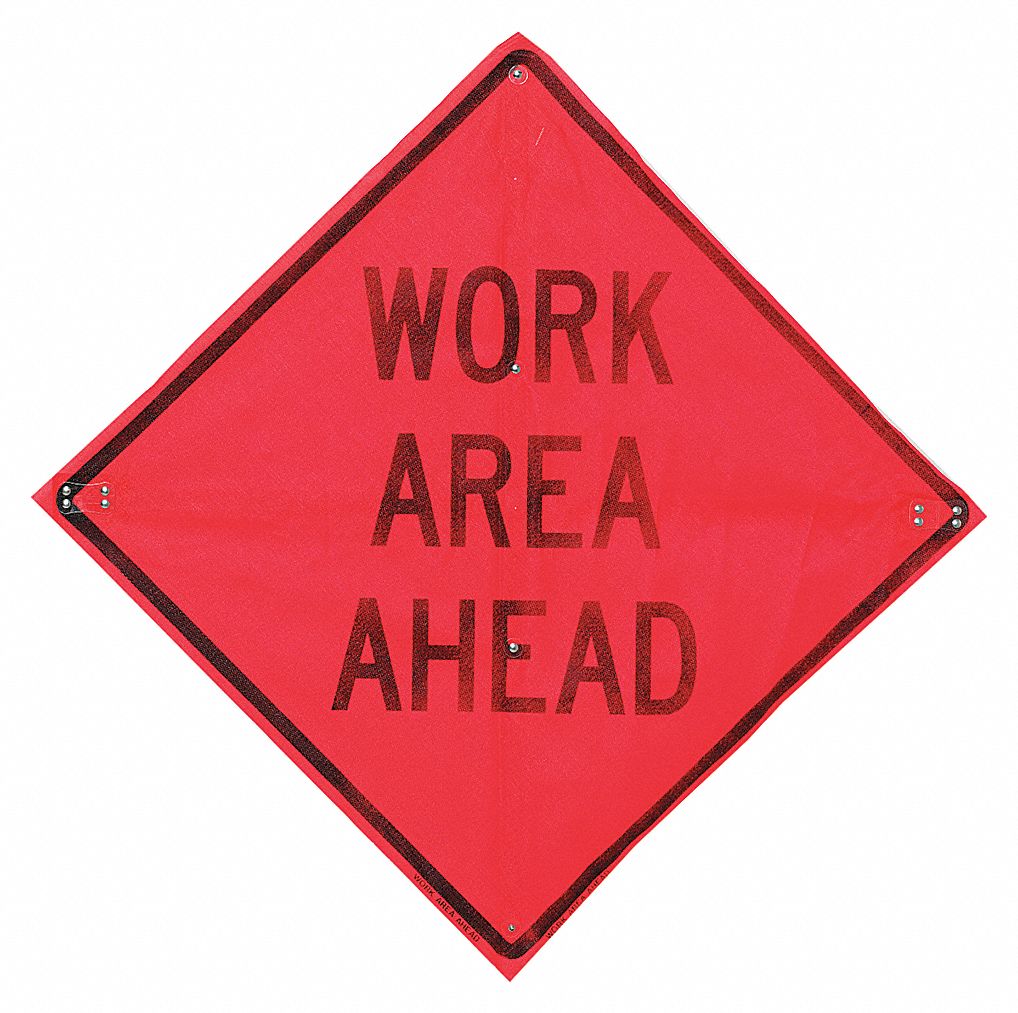 USA-SIGN WORK AREA AHEAD TRAFFIC SIGN,36" X 36" - 25615 - WWG8P341 | C ...