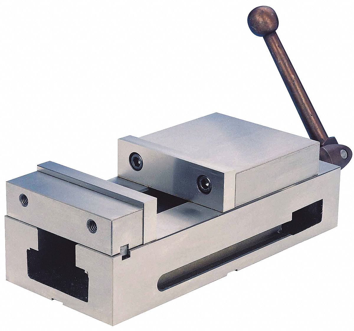 Machining Center Vise, Stationary Base, 5-11/16 Jaw Opening (In.), 6 ...