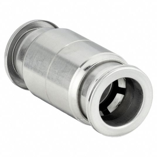 SMC, 1/2 in OD x 1/2 in OD Size, Push-to-Connect x Push-to-Connect ...