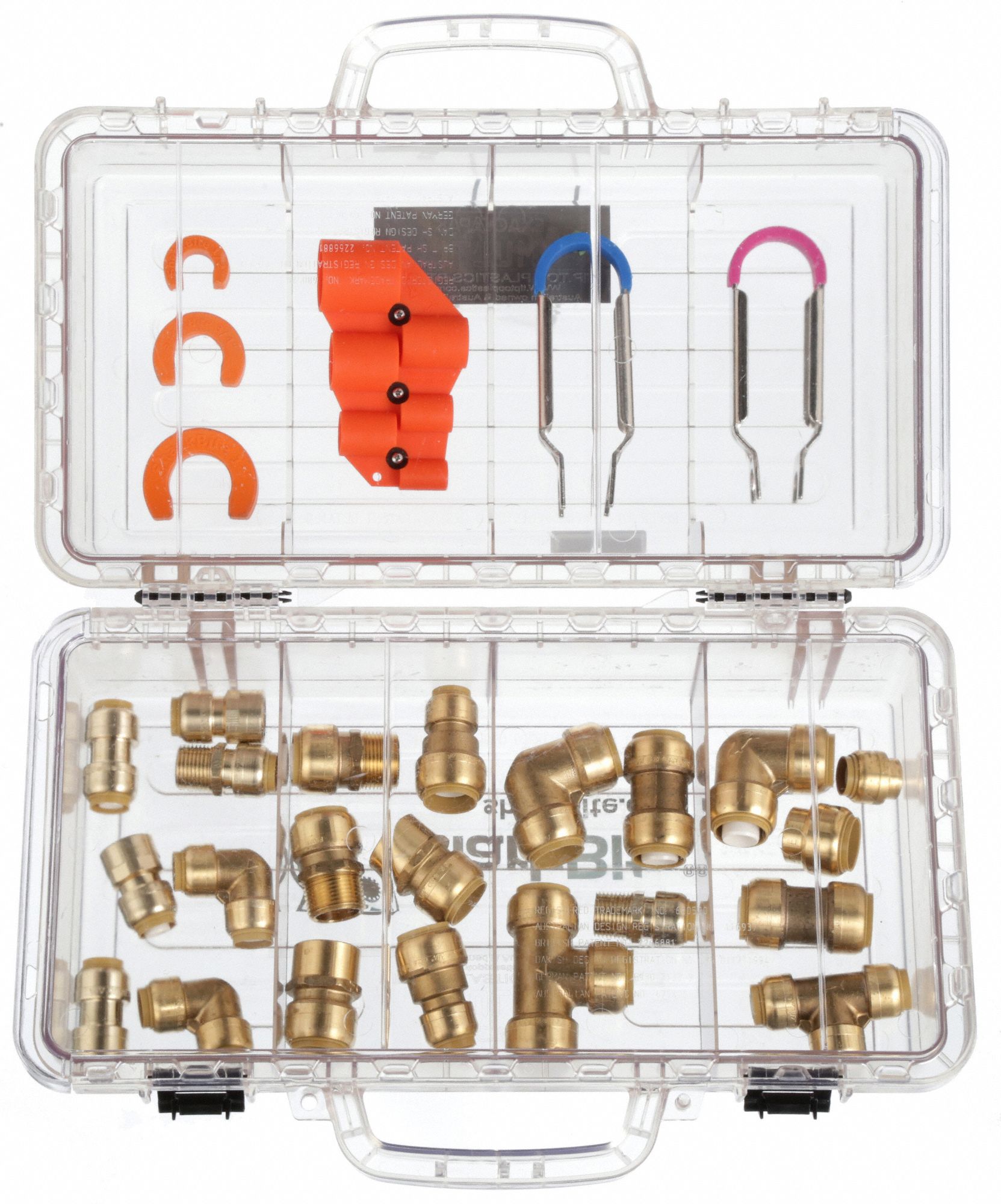 SHARKBITE, Push-to-Connect, Brass, Tube Fitting Kit - 19F868|22486LF ...