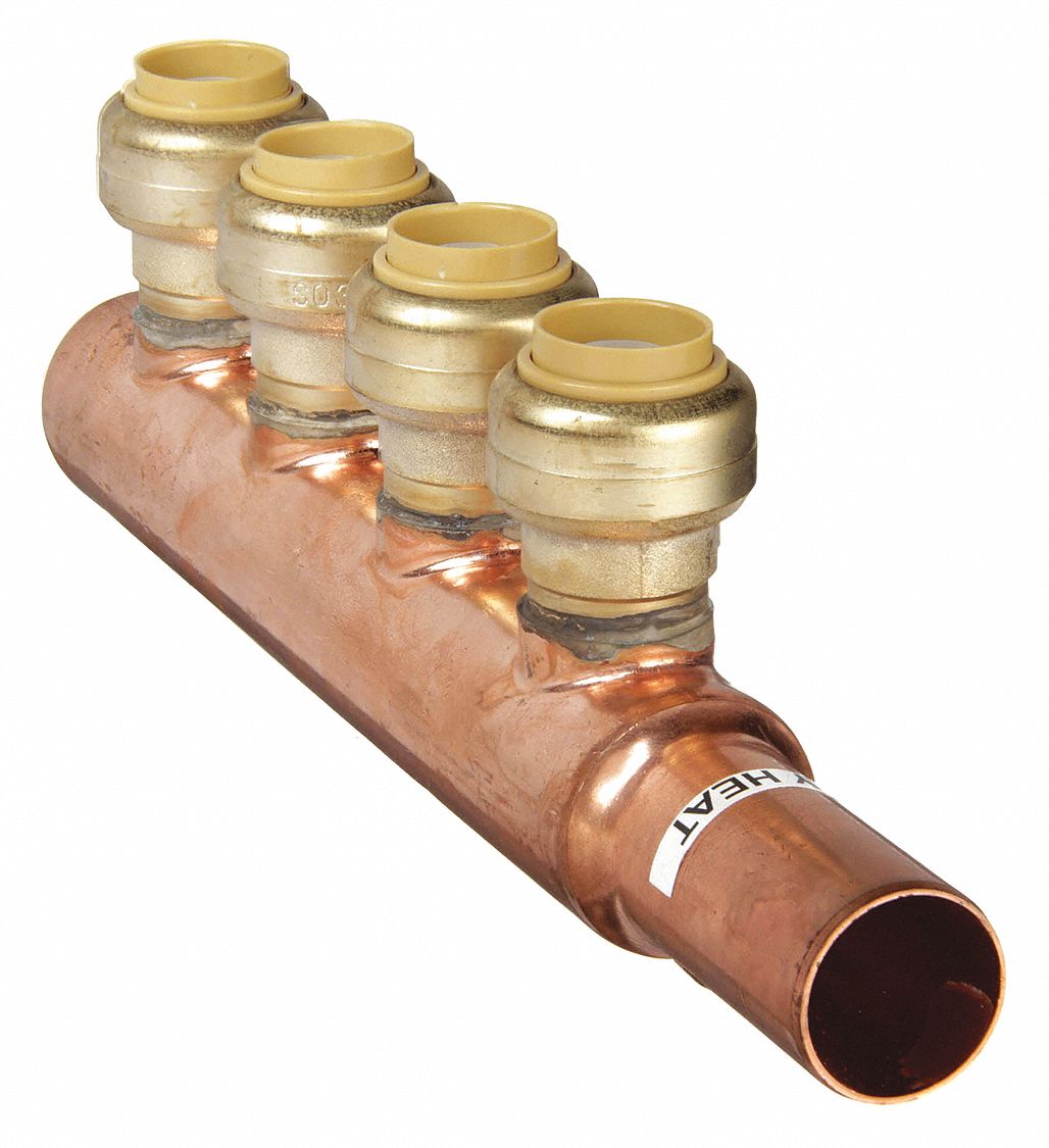 SHARKBITE, Inline, Copper, Push Fit Manifold - 19F902|22998LF - Grainger