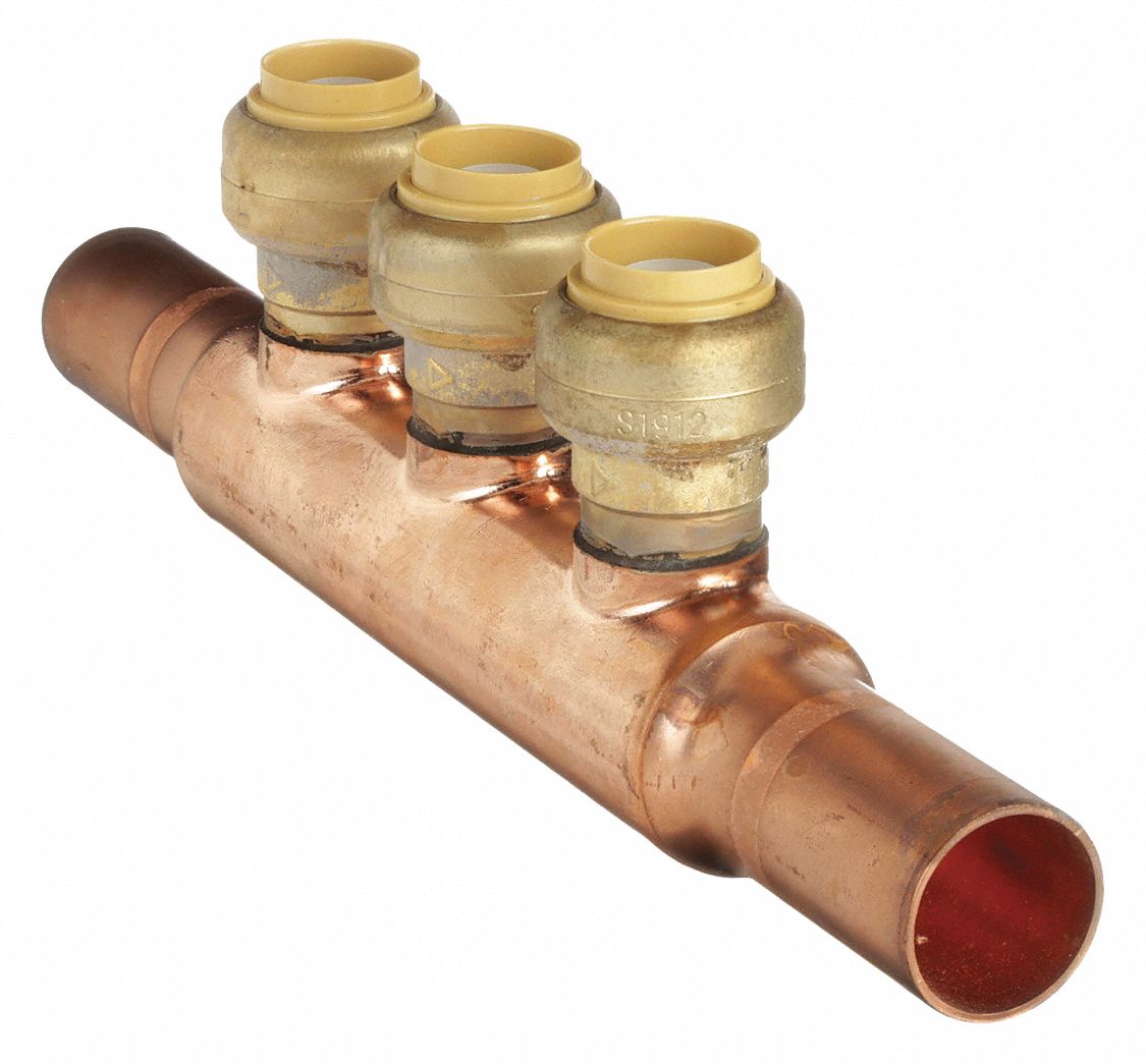 SHARKBITE, Inline, Copper, Push Fit Manifold - 19F911|22995LF - Grainger