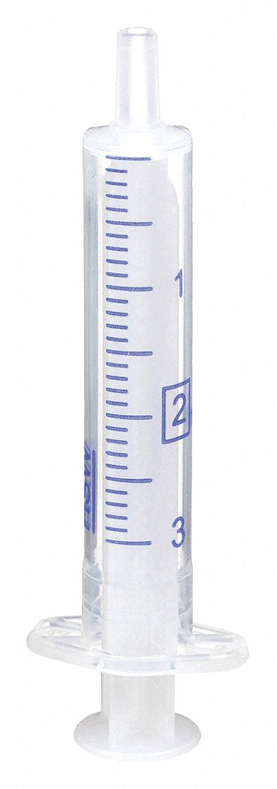 NORM-JECT, 2 mL Capacity - mL, Luer Slip, All-Plastic Syringe - 19G337 ...
