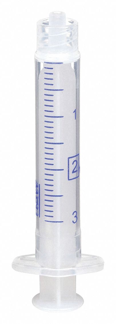NORM-JECT, 3 mL Capacity - mL, Luer Lock, All-Plastic Syringe - 19G344 ...