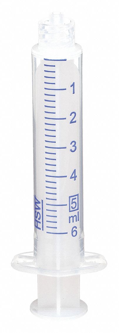 NORM-JECT, 5 mL Capacity - mL, Luer Lock, All-Plastic Syringe - 19G346 ...