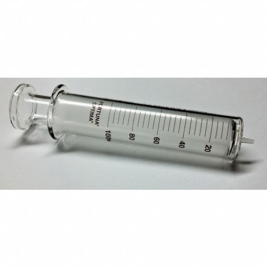 FORTUNA Reusable Glass Syringe: 100 mL Capacity - 19G356|7.102-51 ...
