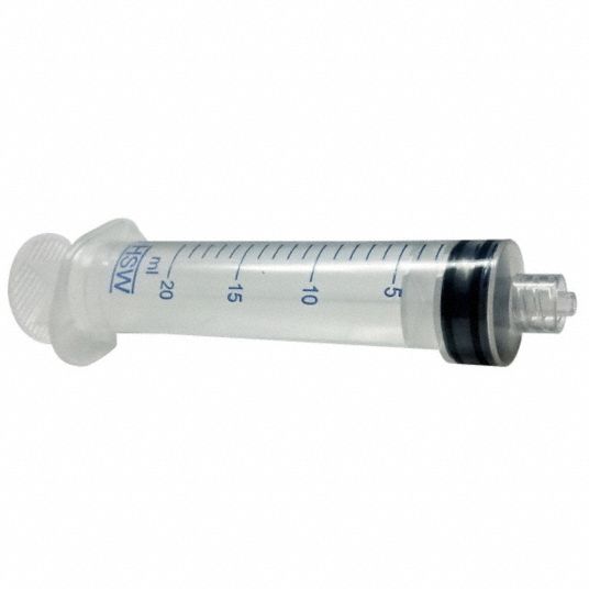HENKE-JECT 3-Part Disposable Syringe: 20 mL Capacity, Polypropylene ...