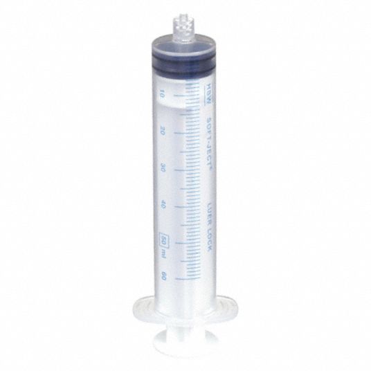 HENKE-JECT, 50 mL Capacity - mL, Soft Jest, 3-Part Disposable Syringe ...