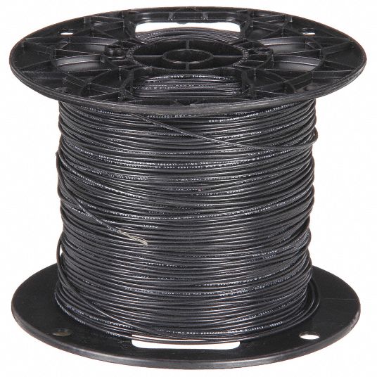 GENERAL CABLE, 18 AWG Conductor Size, Black, Hookup Wire - 19G518 ...