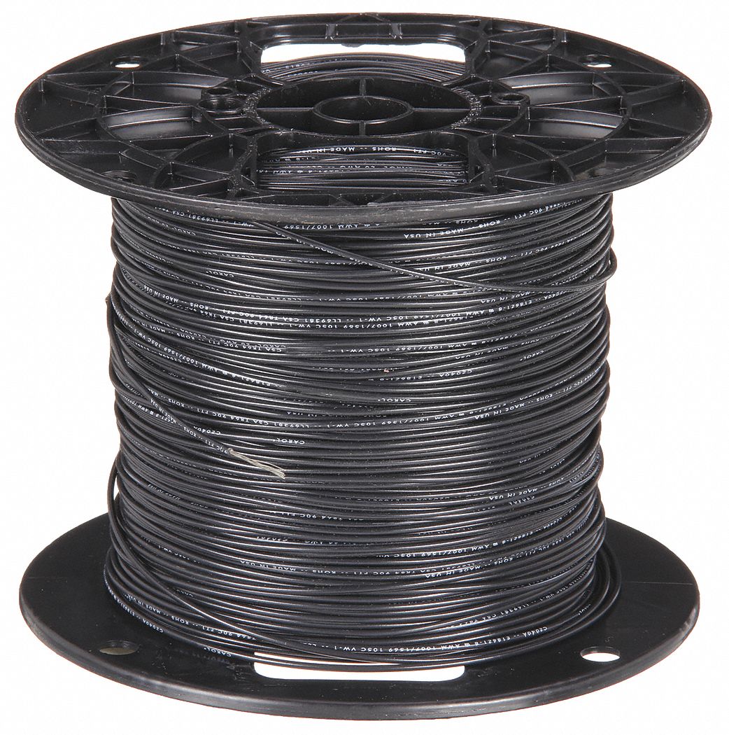 GENERAL CABLE 18 AWG Wire Size Black Hookup Wire 19G518 C2064A 21 