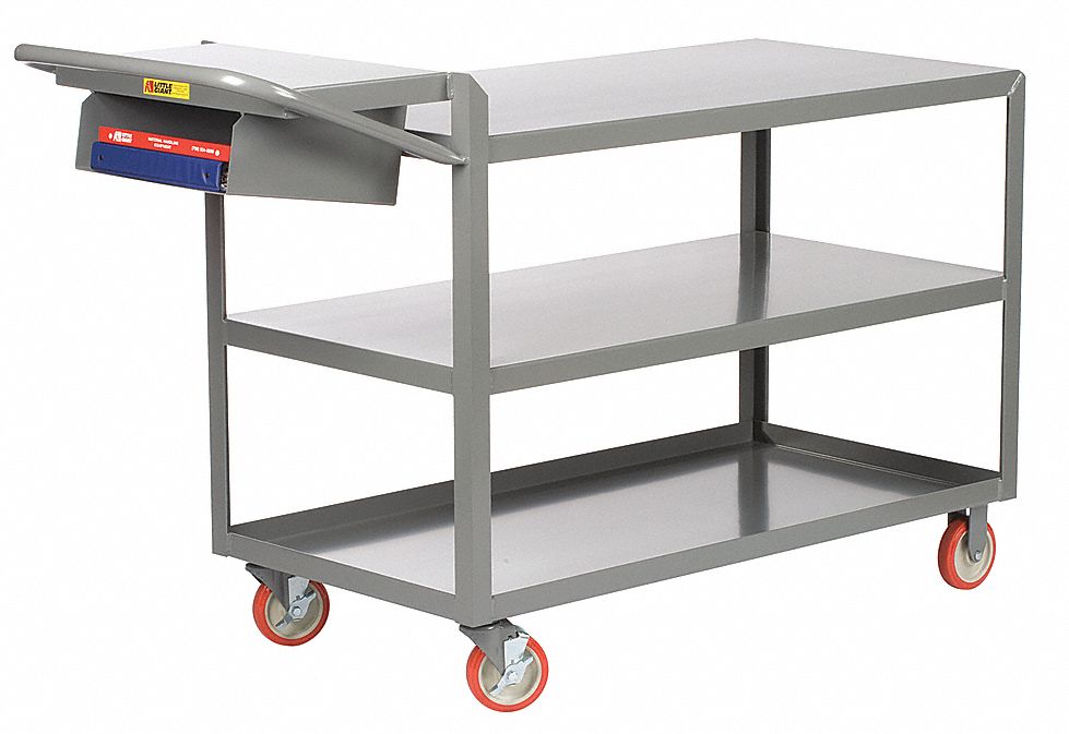 LITTLE GIANT Order-Picking Utility Cart with Lipped & Flush Metal ...
