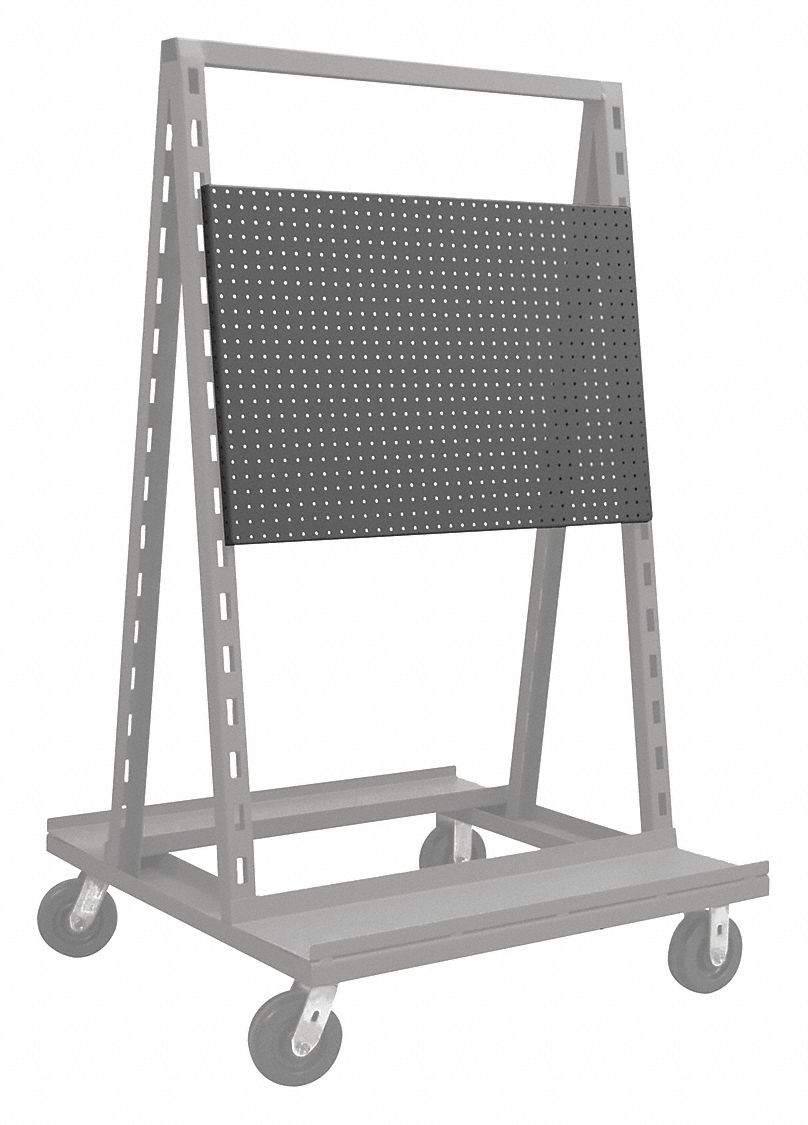 36 in Overall Lg, 24 in Overall Wd, Bin Cart Pegboard Panel - 19G727|PB ...