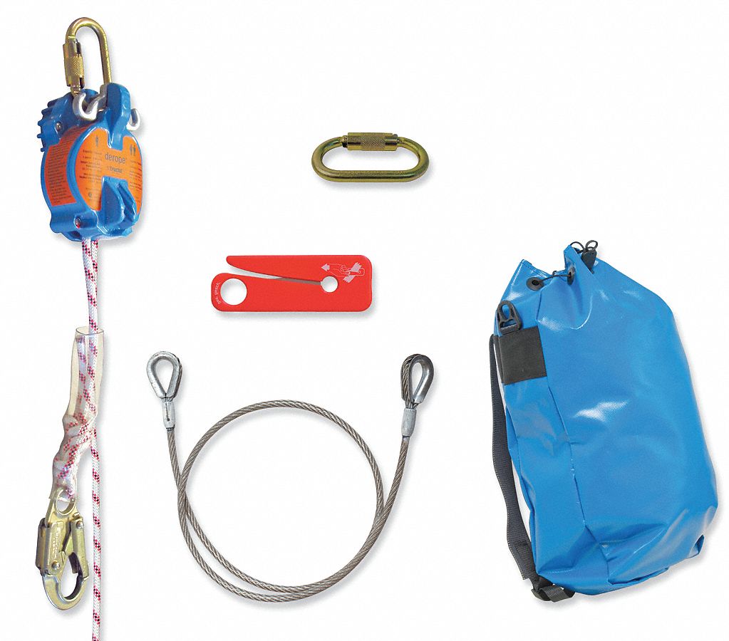 FALLSTOP Rescue and Descent System, 200 ft. Length, 310 lb. Weight ...