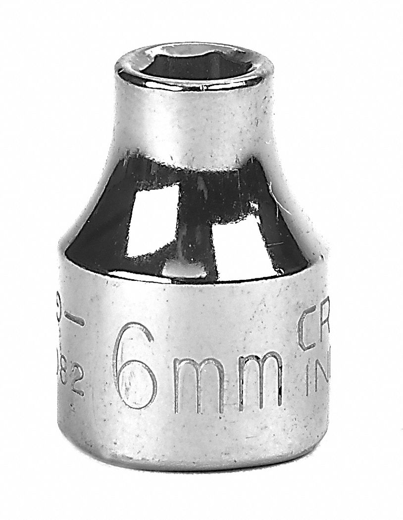 Socket, 3/8 in Drive Size, Chrome Finish - Grainger