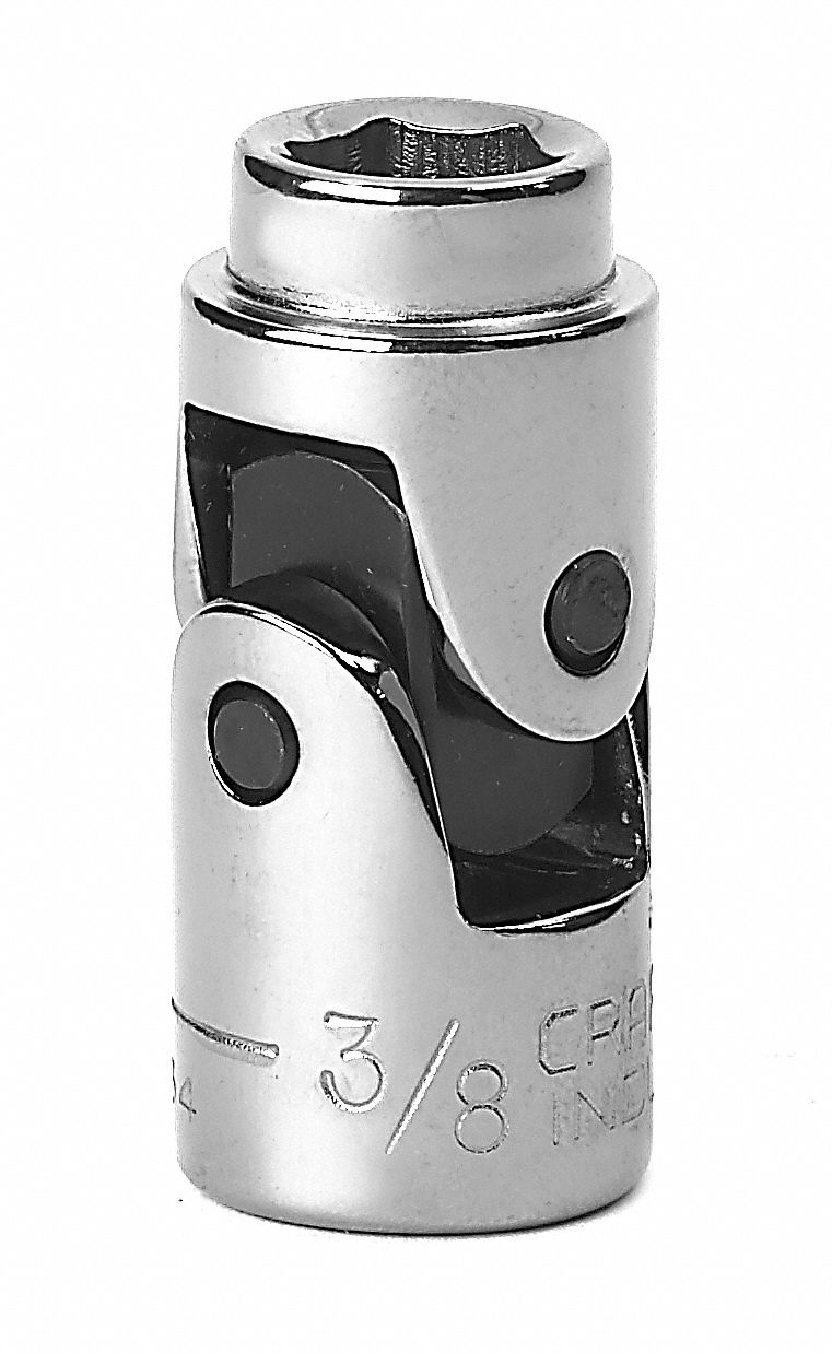 Universal Socket, 3/8 in Drive Size, Chrome Finish - Grainger