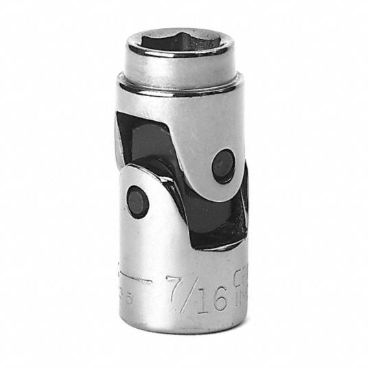 Universal Socket, 3/8 in Drive Size, Chrome Finish - Grainger