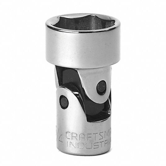 Universal Socket, 3/8 in Drive Size, Chrome Finish - Grainger