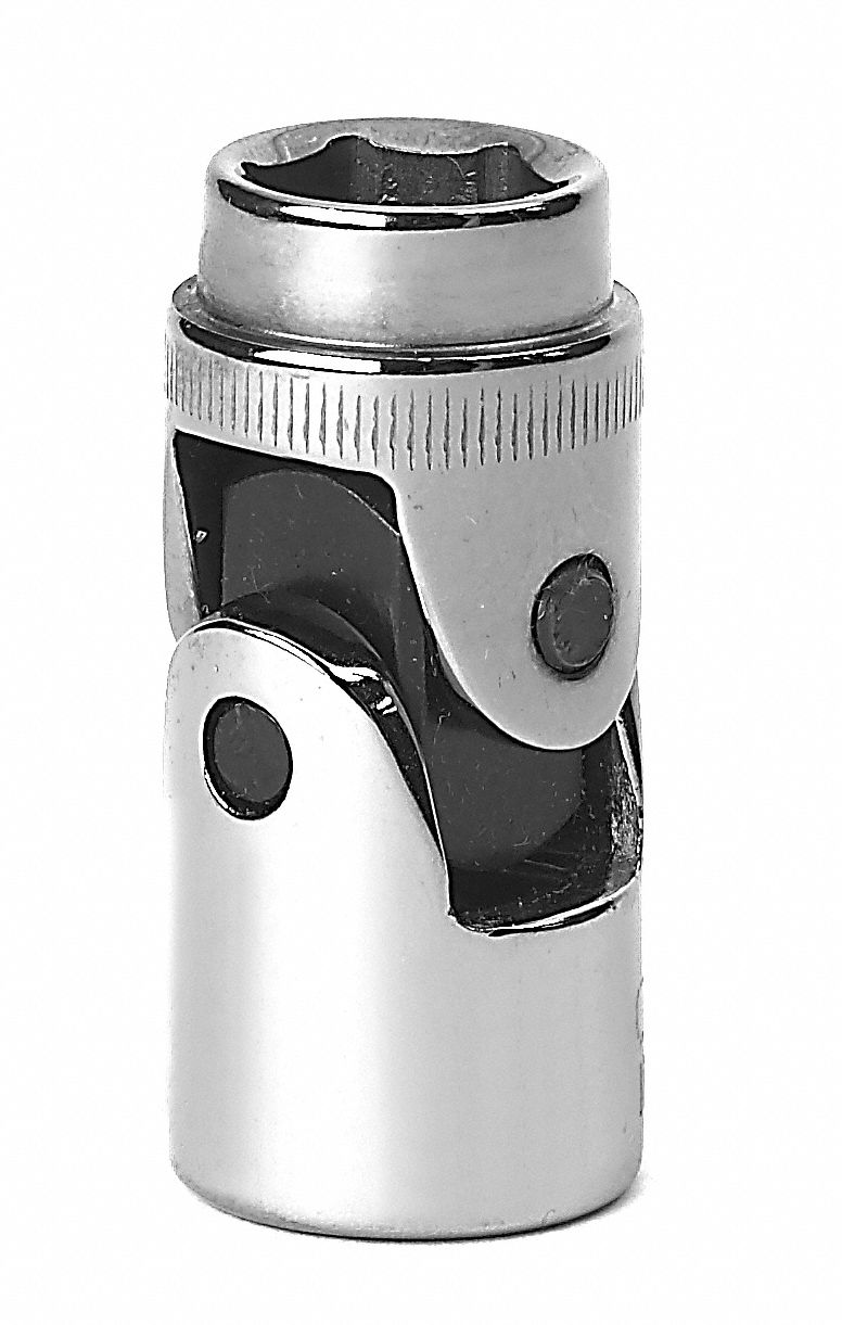 Flex Socket, 3/8 in Drive Size, Alloy Steel, Chrome Finish - Grainger