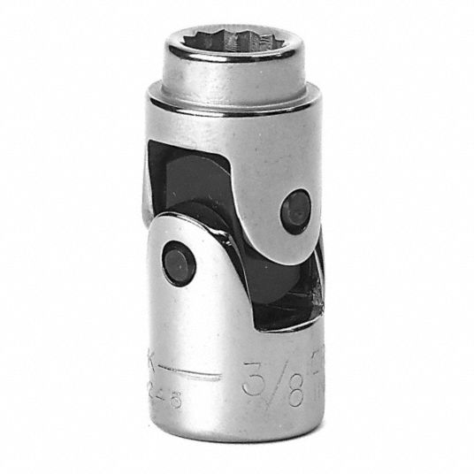 Universal Socket, 3/8 in Drive Size, Chrome Finish - Grainger