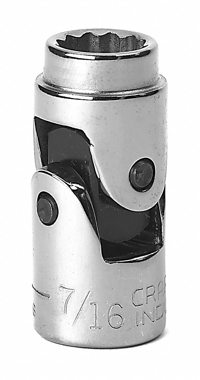 Universal Socket, 3/8 in Drive Size, Chrome Finish - Grainger