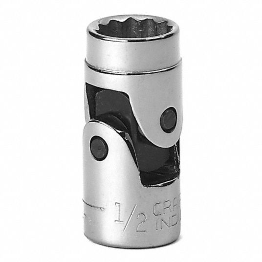 Universal Socket, 3/8 in Drive Size, Chrome Finish - Grainger