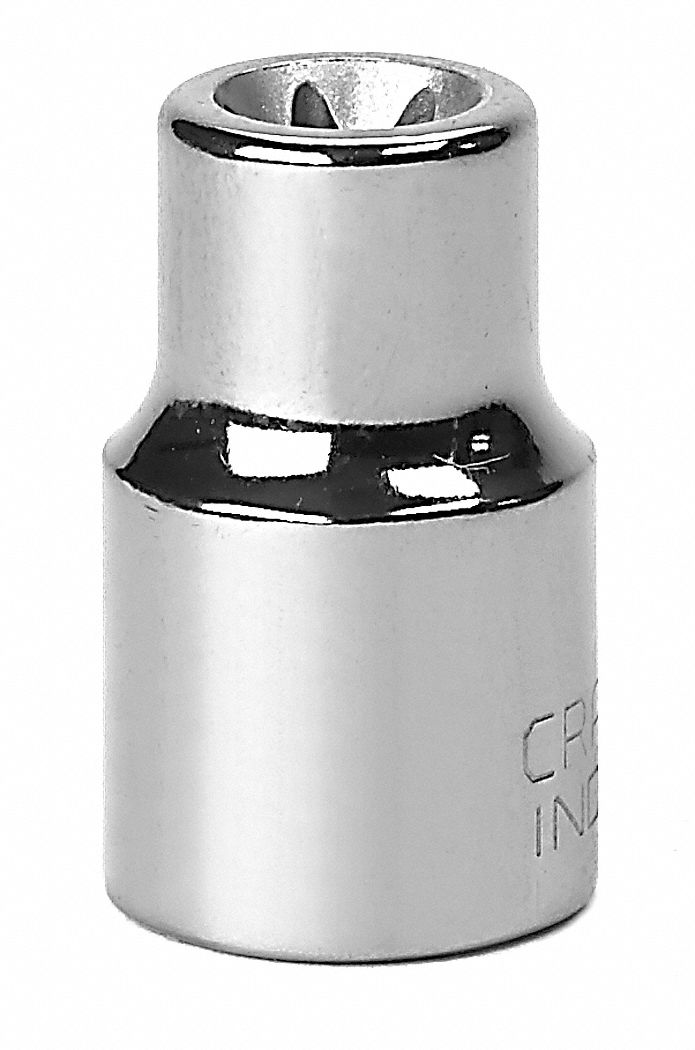 Socket, 3/8 in Drive Size, Alloy Steel, Chrome Finish - Grainger