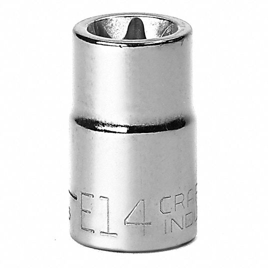 Socket, 3/8 in Drive Size, Alloy Steel, Chrome Finish - Grainger