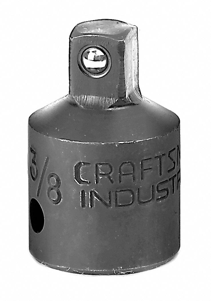 Impact Socket Adapter, Black Oxide, Output Drive Size 3/8 in - Grainger