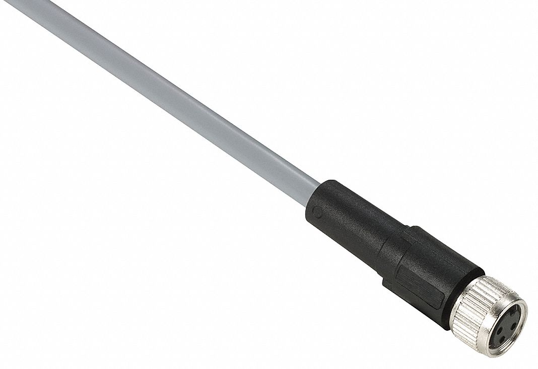 M8 Female Straight X Bare Wire, 4 Pins, Cordset - 19MJ22|XZCPV0941L5 ...